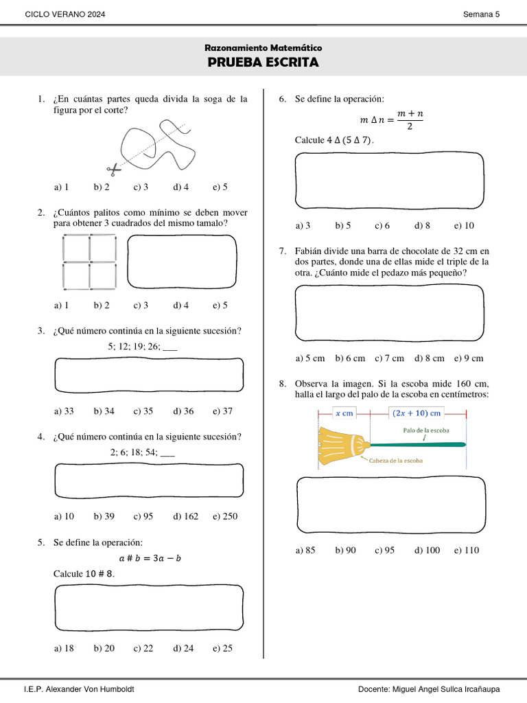 S5 - RM - Prueba Escrita | PDF