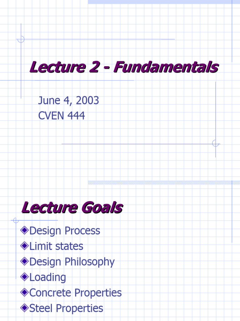Lecture 2 | PDF | Concrete | Structural Load