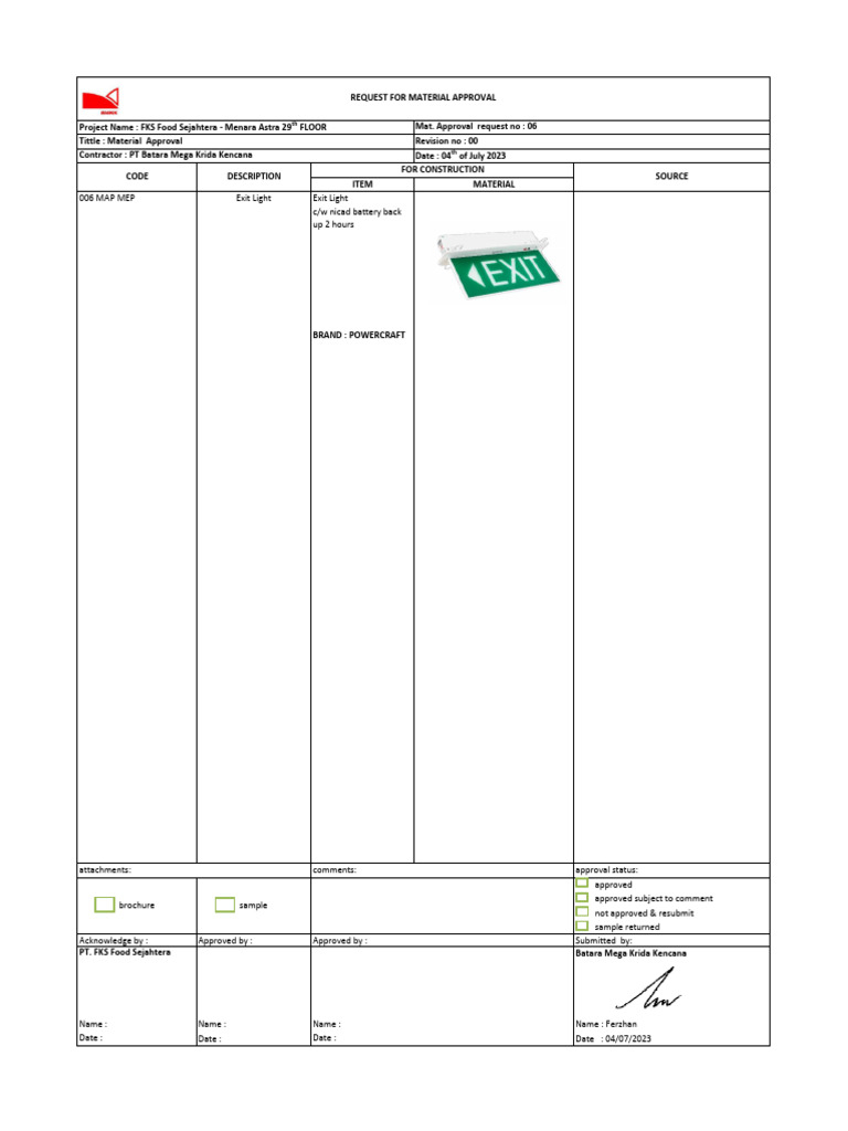 006 MAP MEP - EXIT Light POWERCRAFT (FKS) | PDF | Electrical Components ...