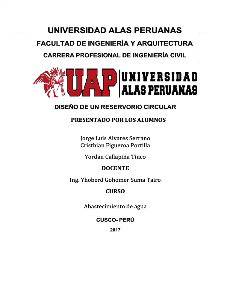 Diseño de Reservorio Circular | PDF | Agua | Reservorio