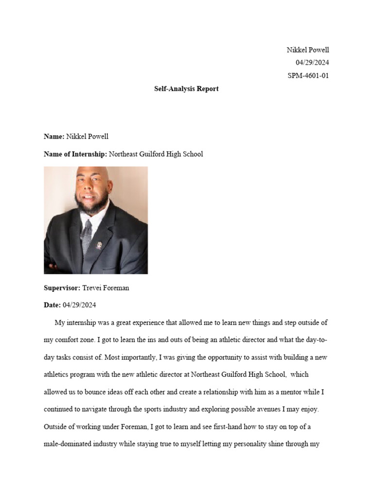 Aspiring Sports Manager's Journey | PDF | Internship | Job Hunting