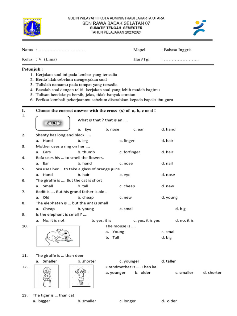Soal STS 2 B.inggris | PDF | Zoology | Mammals
