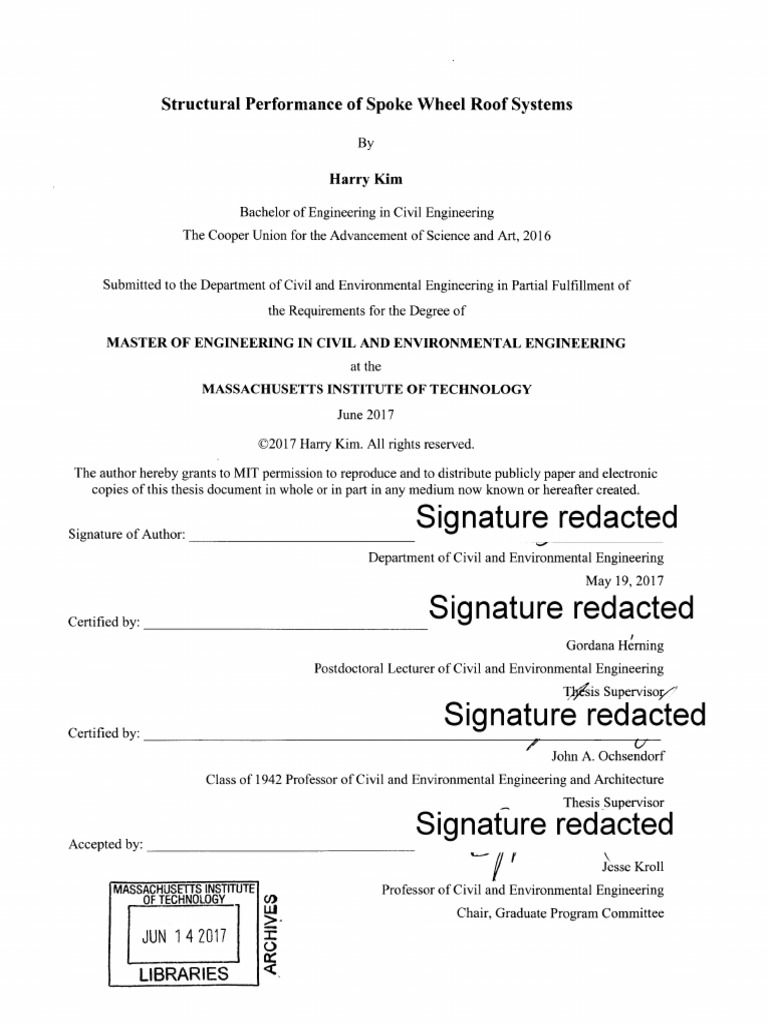 Signature Redacted | PDF | Stress (Mechanics) | Stiffness