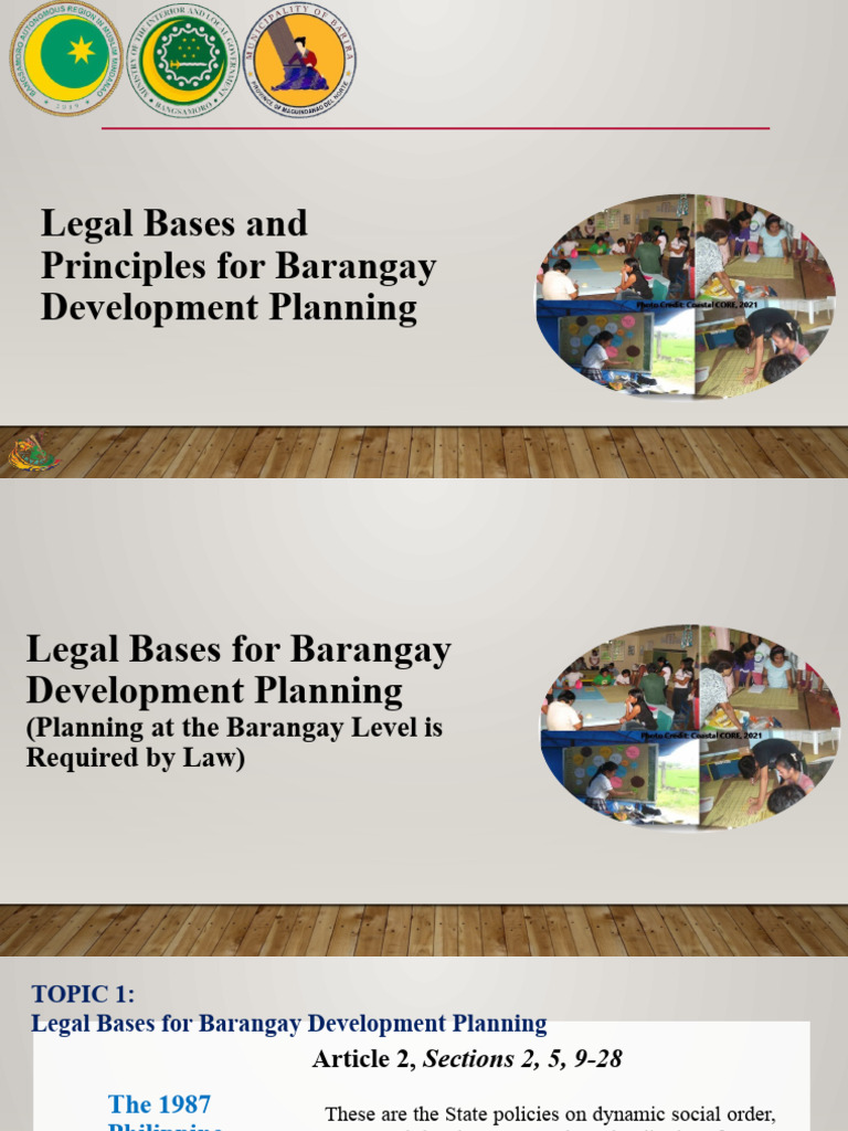1. Bases and Principles for Barangay Development Planning | PDF ...