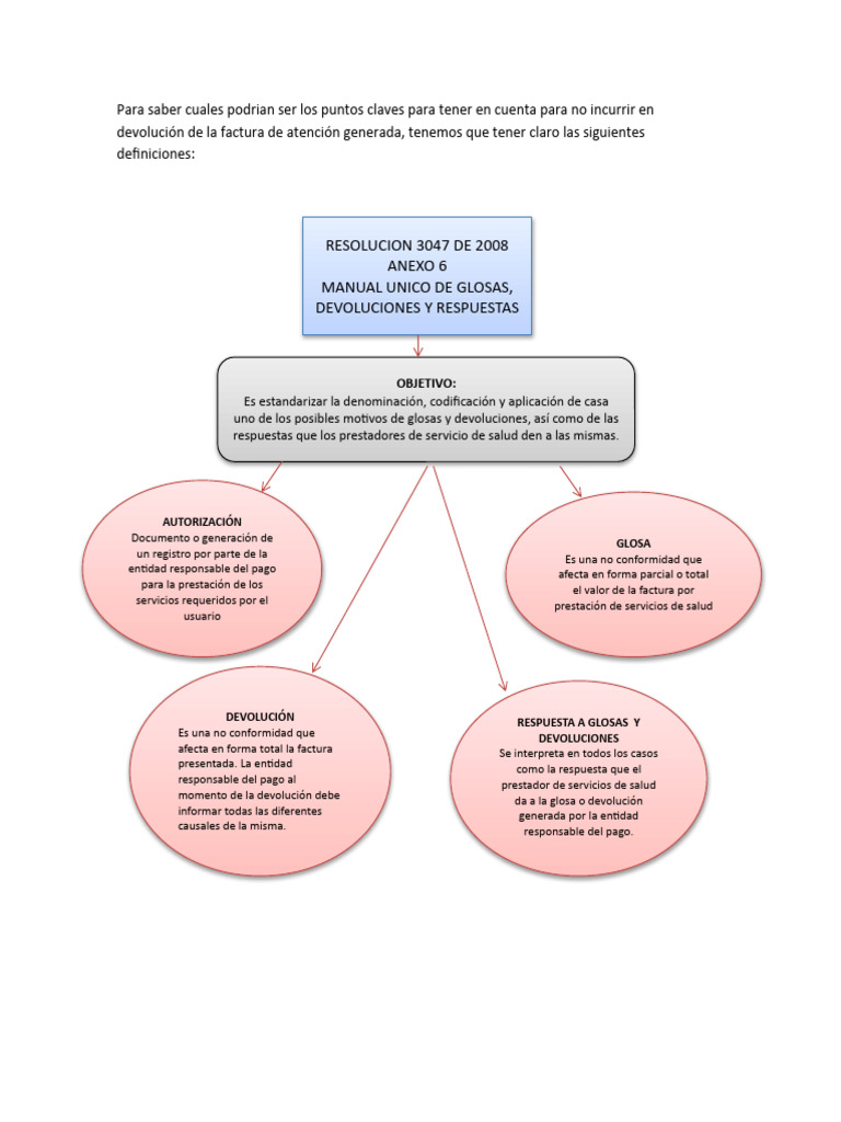 Mapa Conceptual de La Resolución 3047 de 2008 Anexo 6 | PDF
