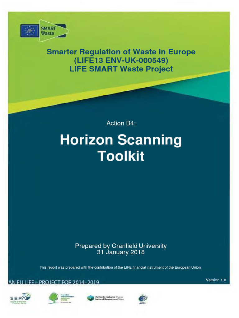 Horizon Scanning Toolkit for Waste Crime | PDF | Image Scanner | Policy
