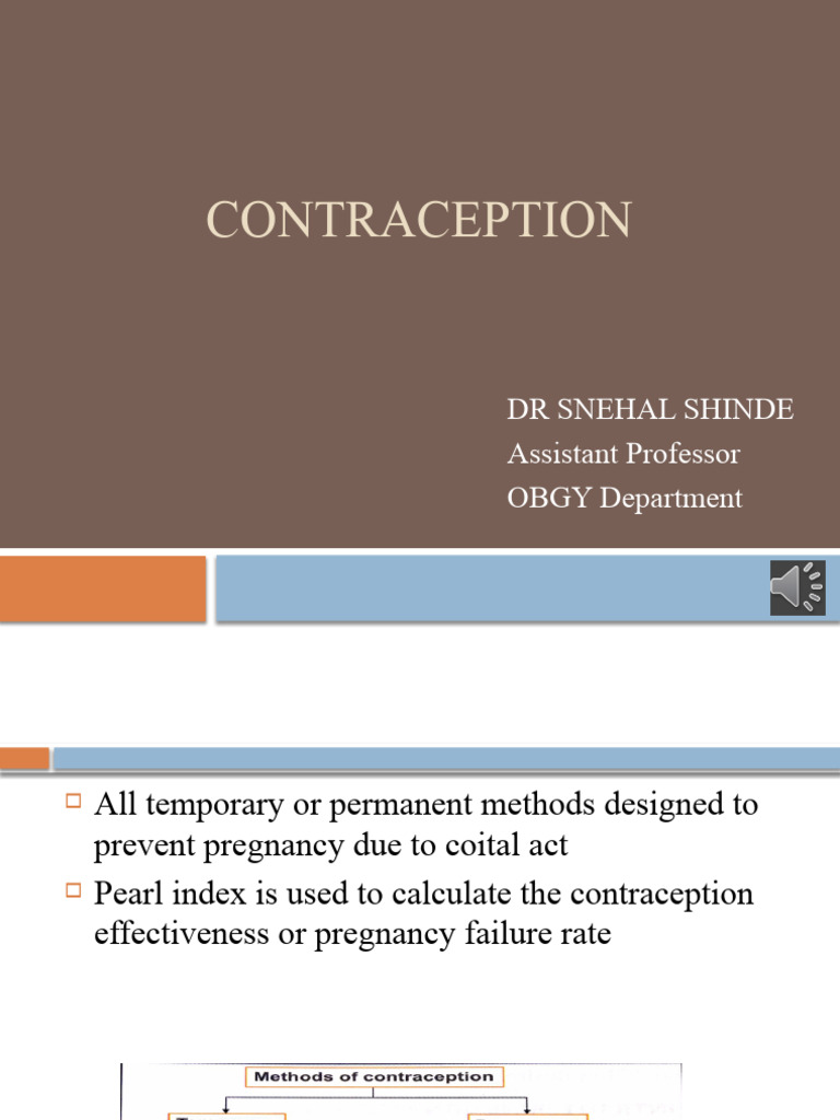 Contraception Ppt | PDF | Birth Control | Human Reproduction