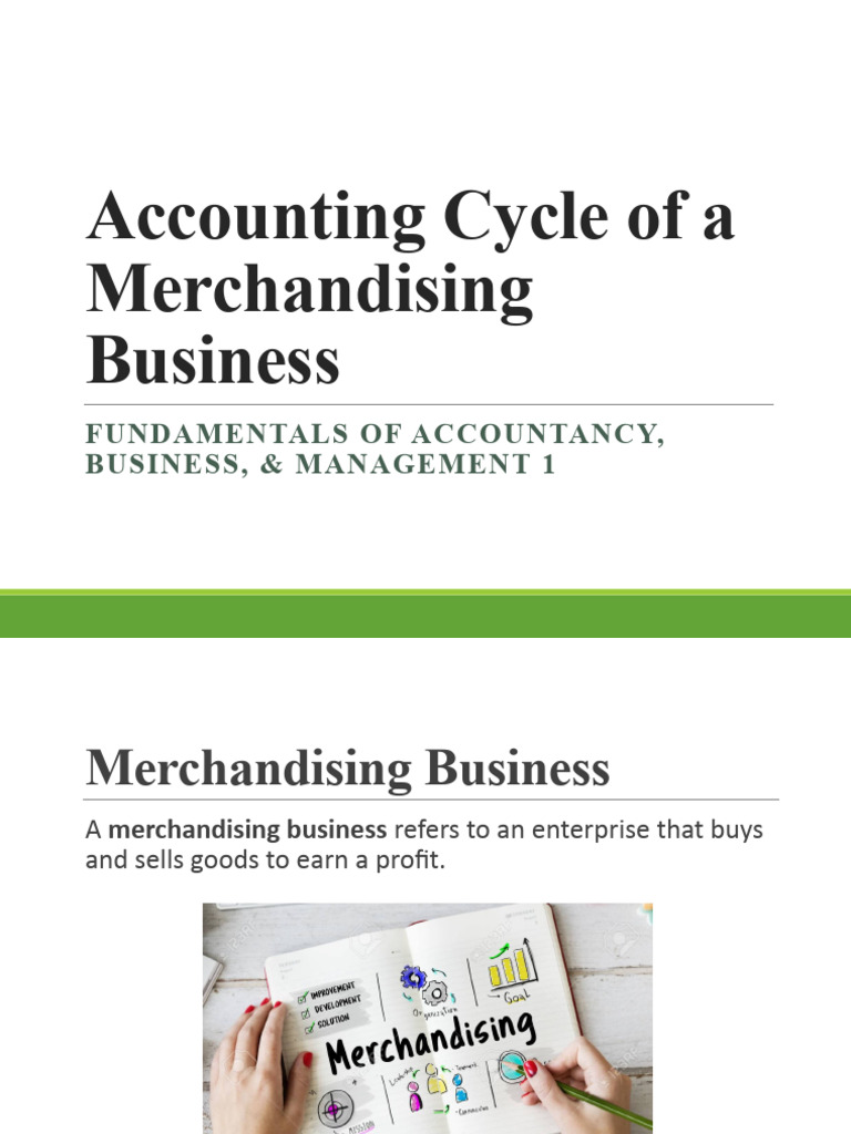 Week 2 - Fabm 1 - Accounting Cycle of A Merchandising Business | PDF ...
