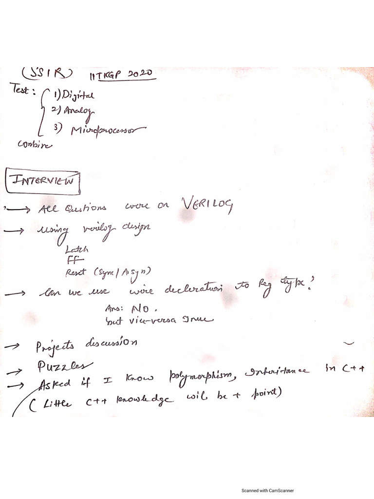 Qualcomm Hardware Interview | PDF
