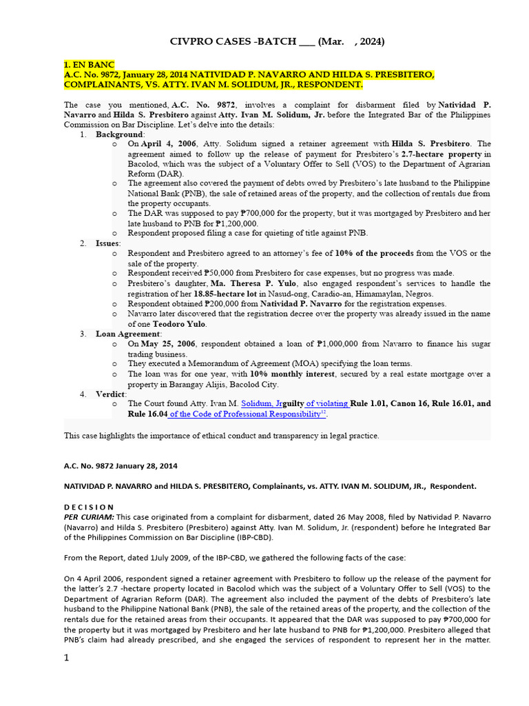 Cases - Batch - Mar., 2024 | PDF | Mortgages | Loans