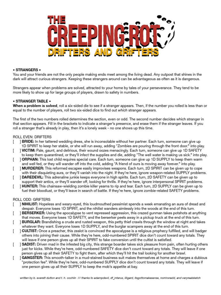 The Creeping Rot - Drifters and Grifters | PDF
