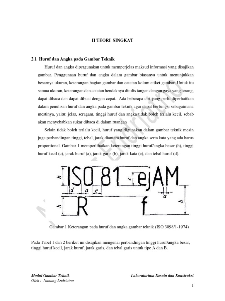 Edit Kuliah MODUL 1 HURUF ANGKA DAN GARIS | PDF