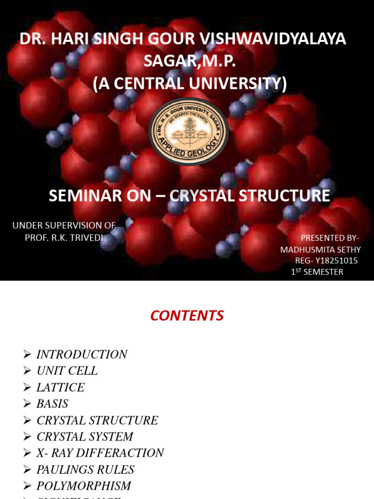 Crystalstructure 181209033801 | PDF | Crystal Structure | Euclidean Geometry