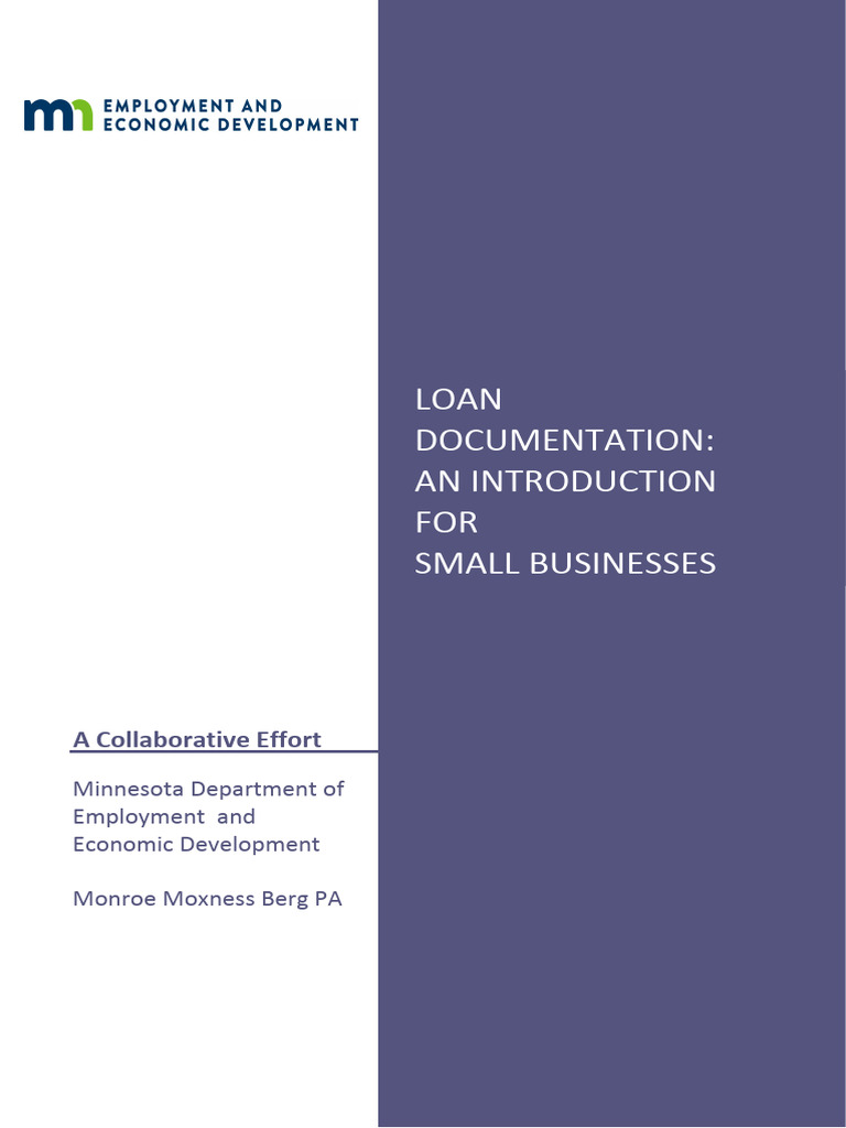 Loan Documentation An Introduction For Small Businesses ACC Tcm1045 133713 | PDF | Loans ...
