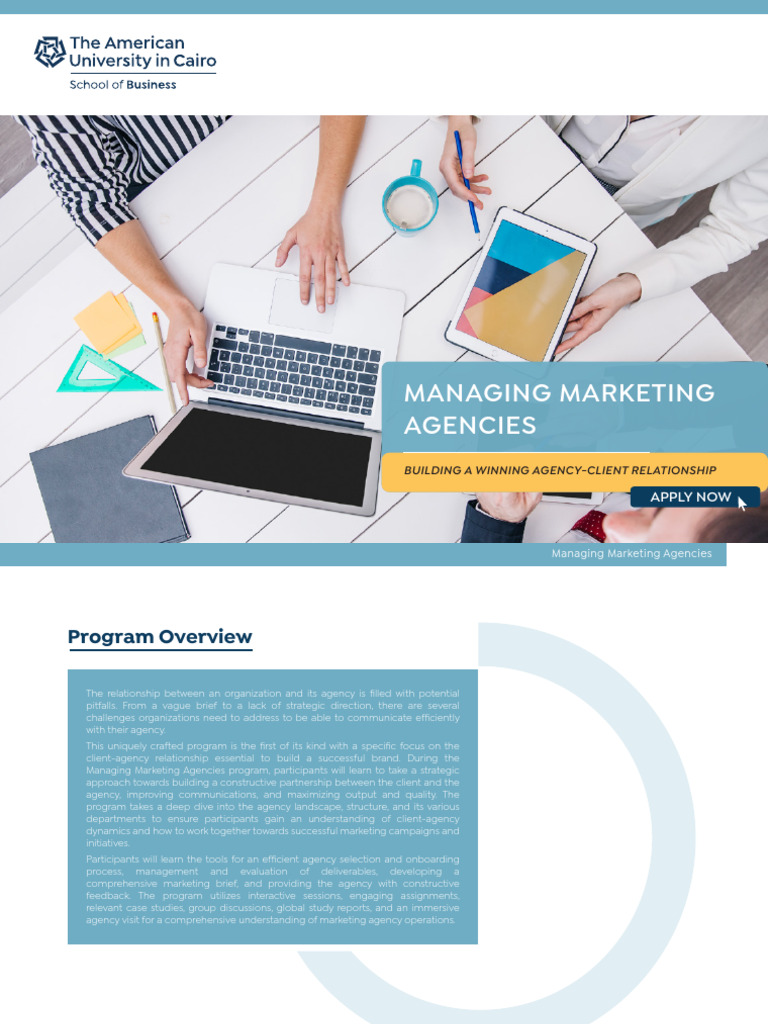Managing Marketing Agencies - Brochure | PDF | Marketing | Marketing ...