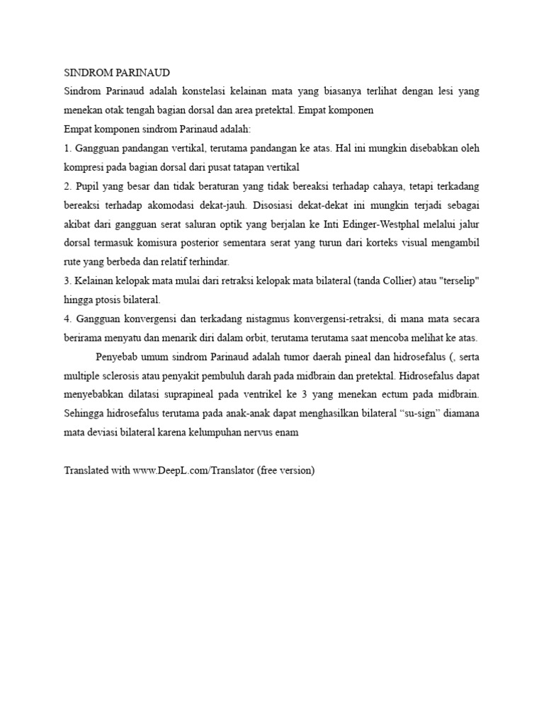 Sindrom Parinaud | PDF