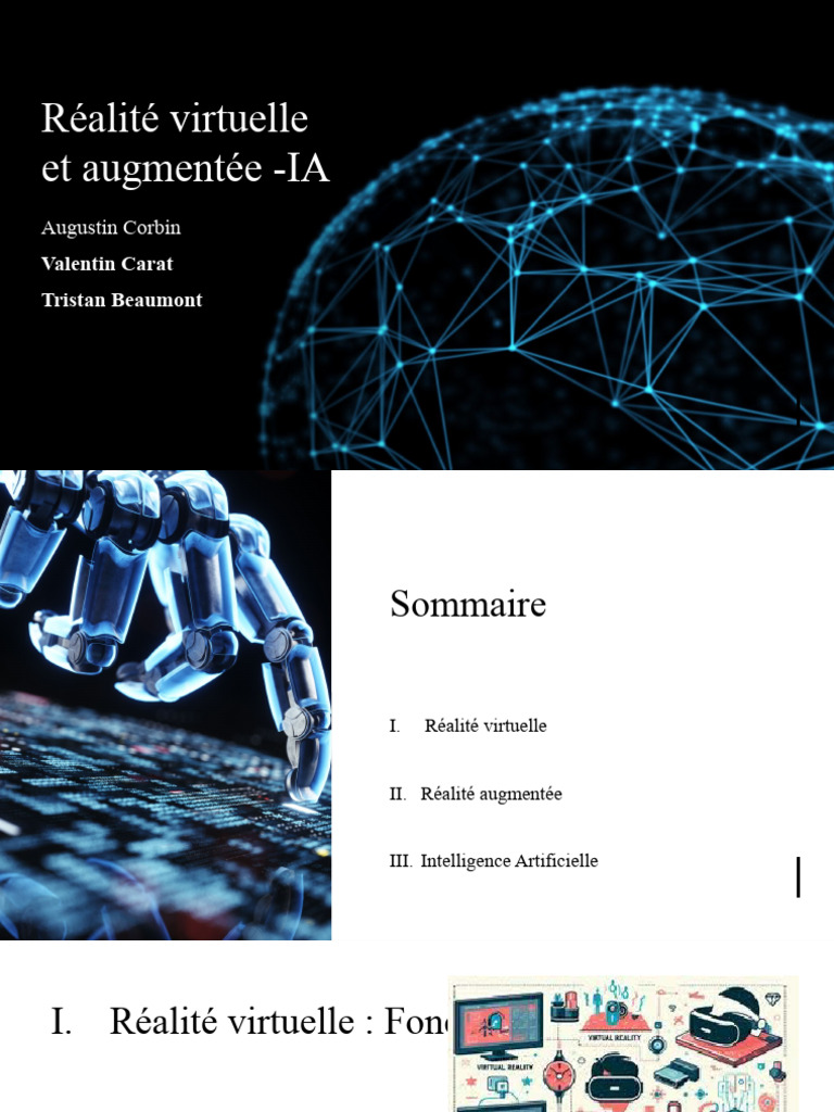 Power Point Sur L'ia La RV Et La Ra | PDF | Réalité virtuelle ...