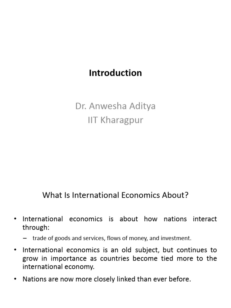 Introduction course outline | PDF | Tariff | Exports
