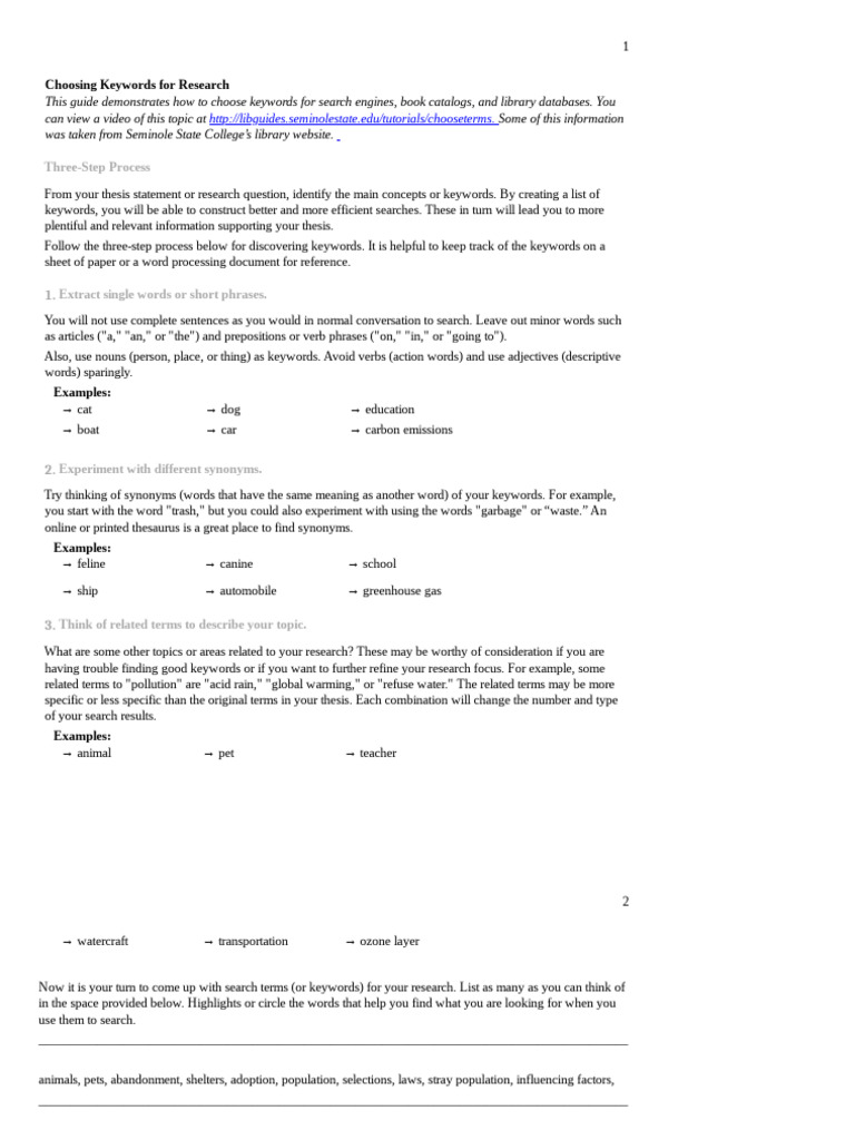 Library Handout Packet-1 | PDF | Index Term | Reserved Word