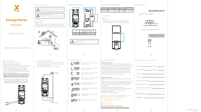 Ddsu666 Quick Installation Guide en | PDF | Electrical Grid | Mains ...