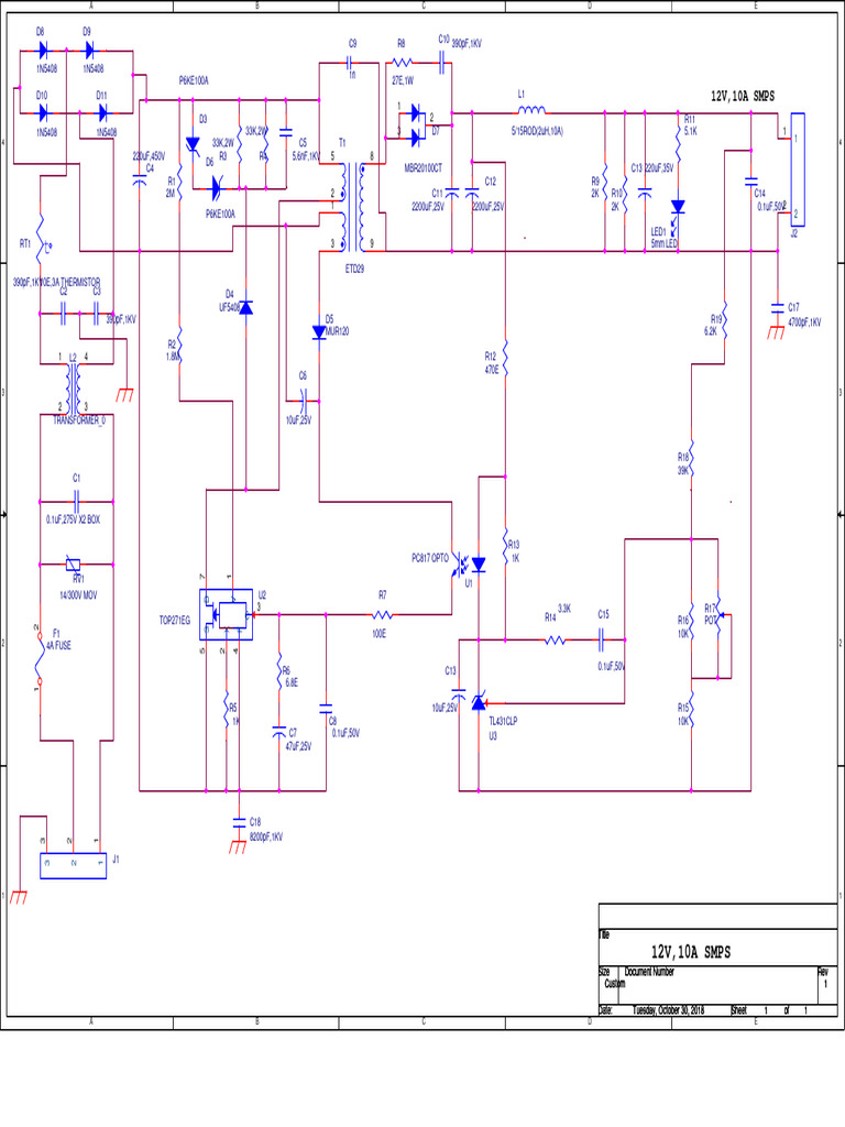 12V 10a Schematic | PDF | Electrical Engineering
