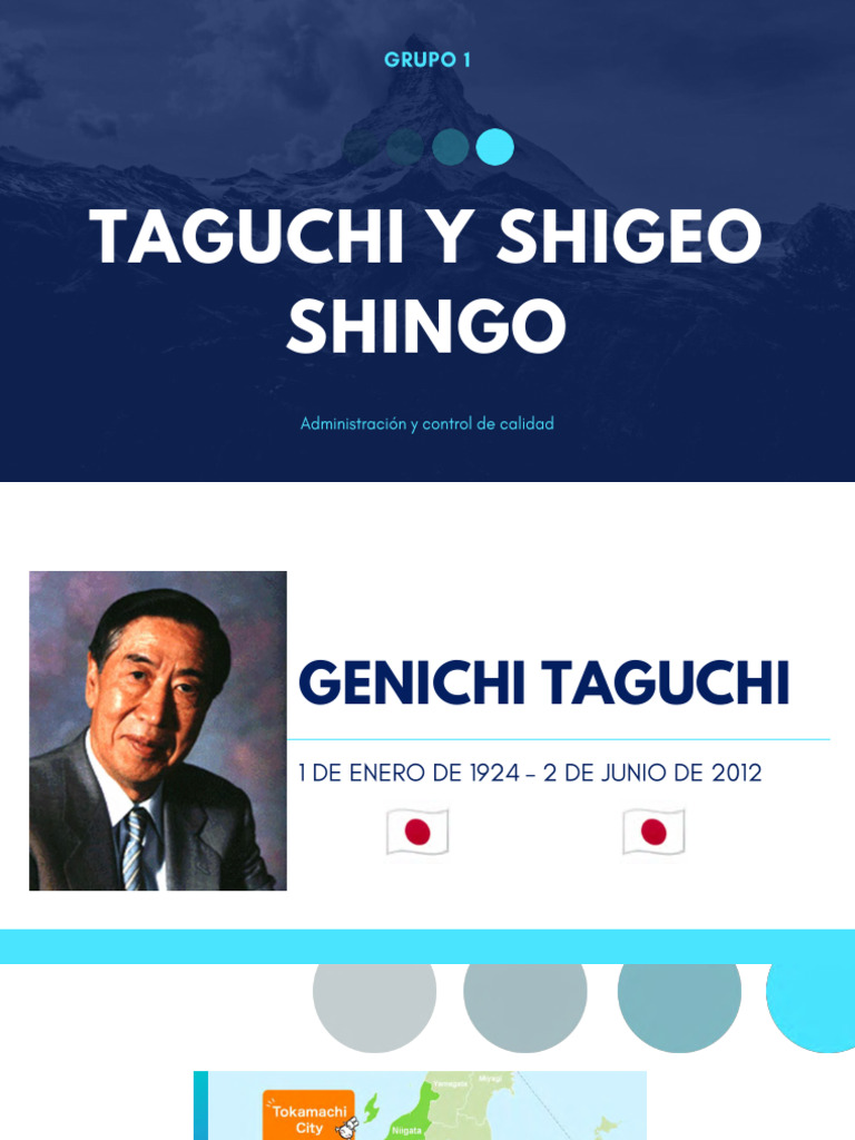 Taguchi y Shiego Shingo | PDF | Calidad (comercial) | Producción y ...