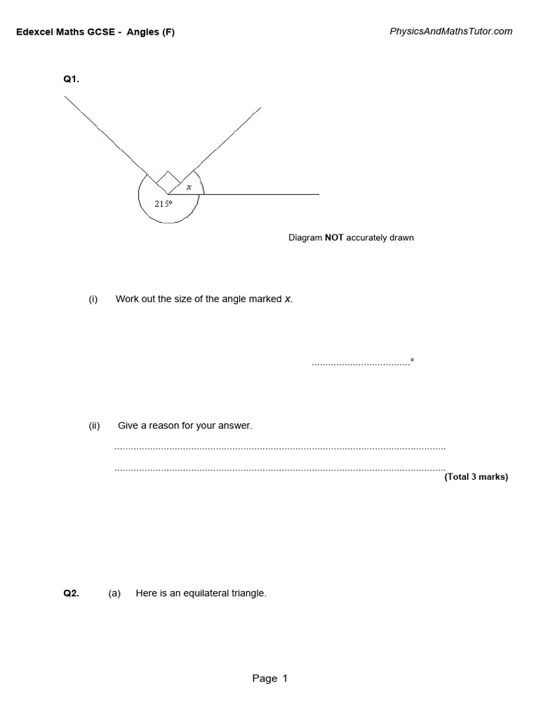 Angles (F) | PDF | Triangle | Angle