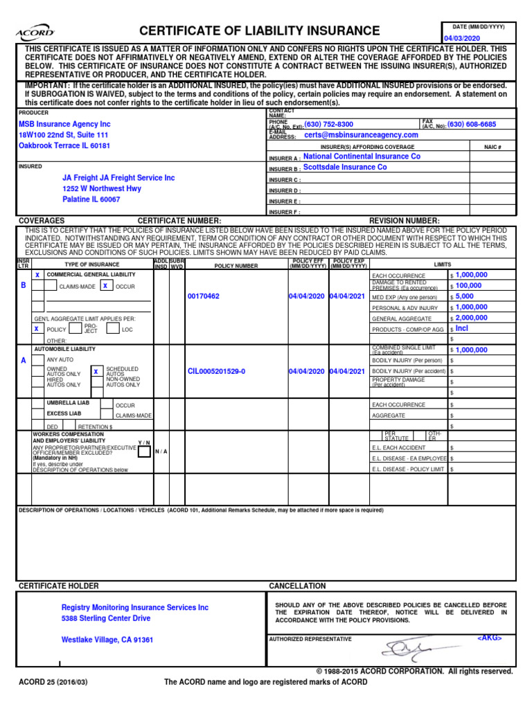 Ja Freight Insurance | PDF | Insurance | Business Law