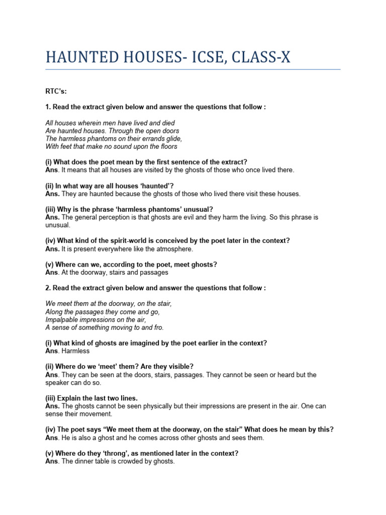 Haunted Houses | PDF | Ghosts