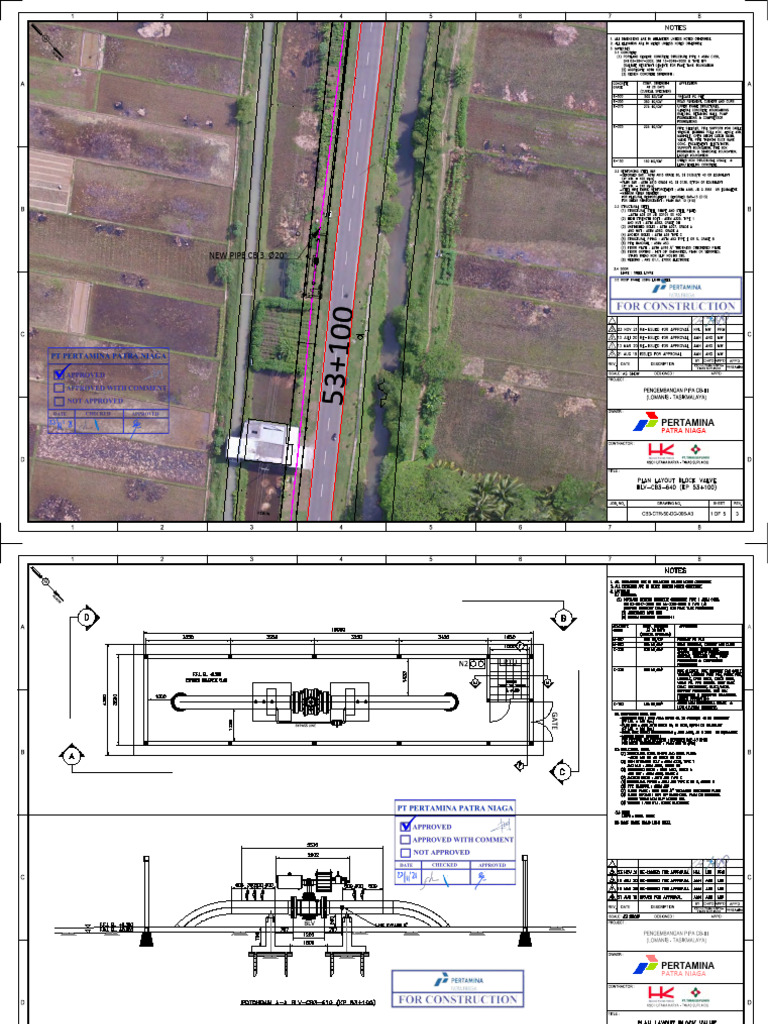 CB3-CTR-50-DG-006-A3 - Rev.3 - Plan Layout New Block Valve BLV-CB3-640 (KP 53+100) | PDF