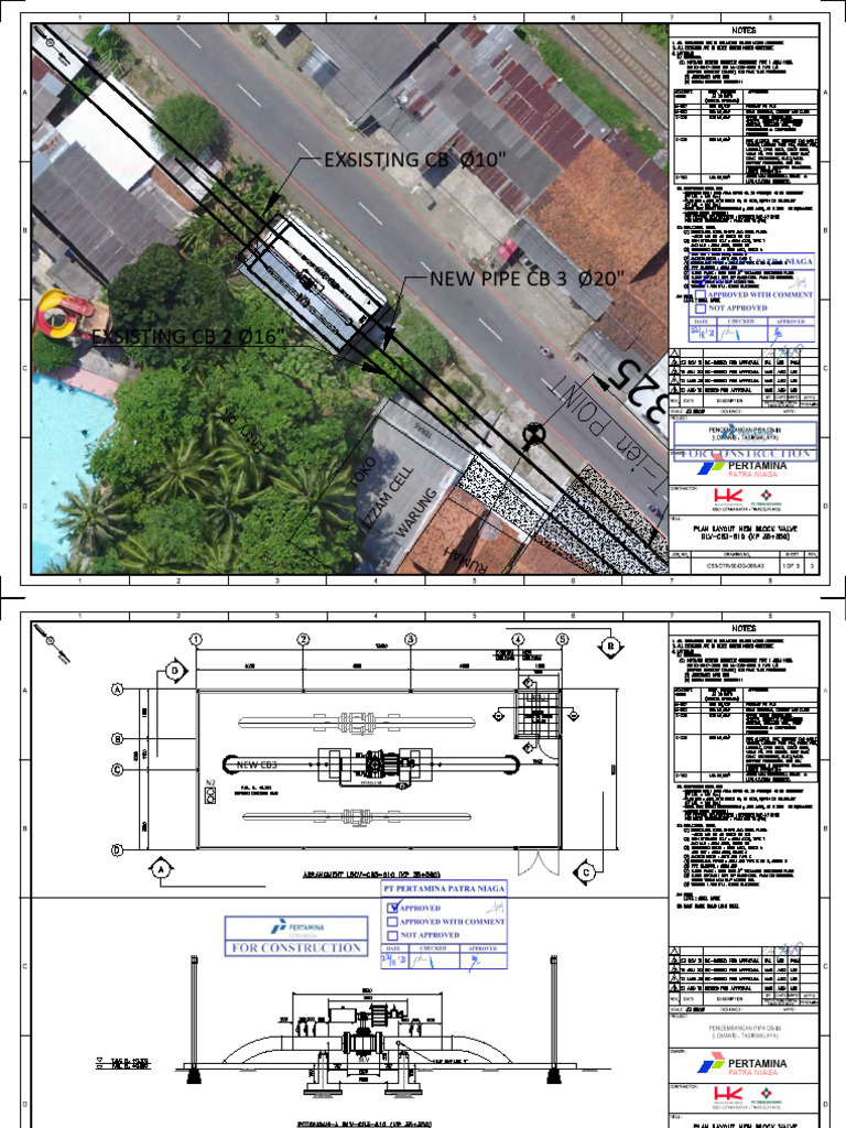 CB3-CTR-50-DG-006-A3 - Rev.3 - Plan Layout New Block Valve BLV-CB3-610 (KP 35+300) | PDF