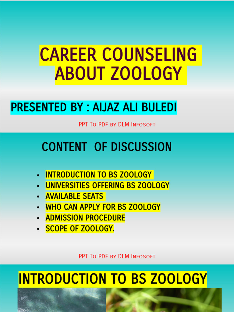 BS Zoology Admission Guide and Careers | PDF