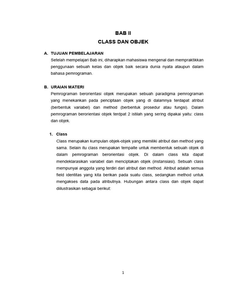 Modul-2 - Class-Objek-Method Dan Konstruktor - E Rizal | PDF