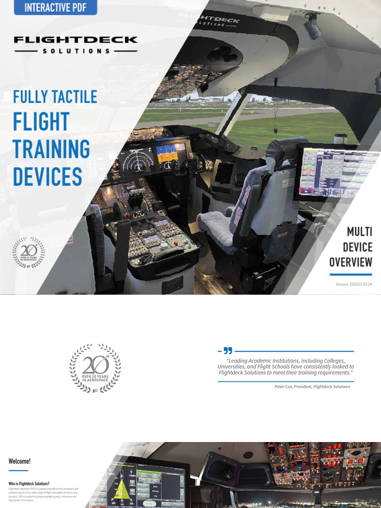 Flightdeck Solutions for Pilot Training | PDF | Cockpit | Simulation