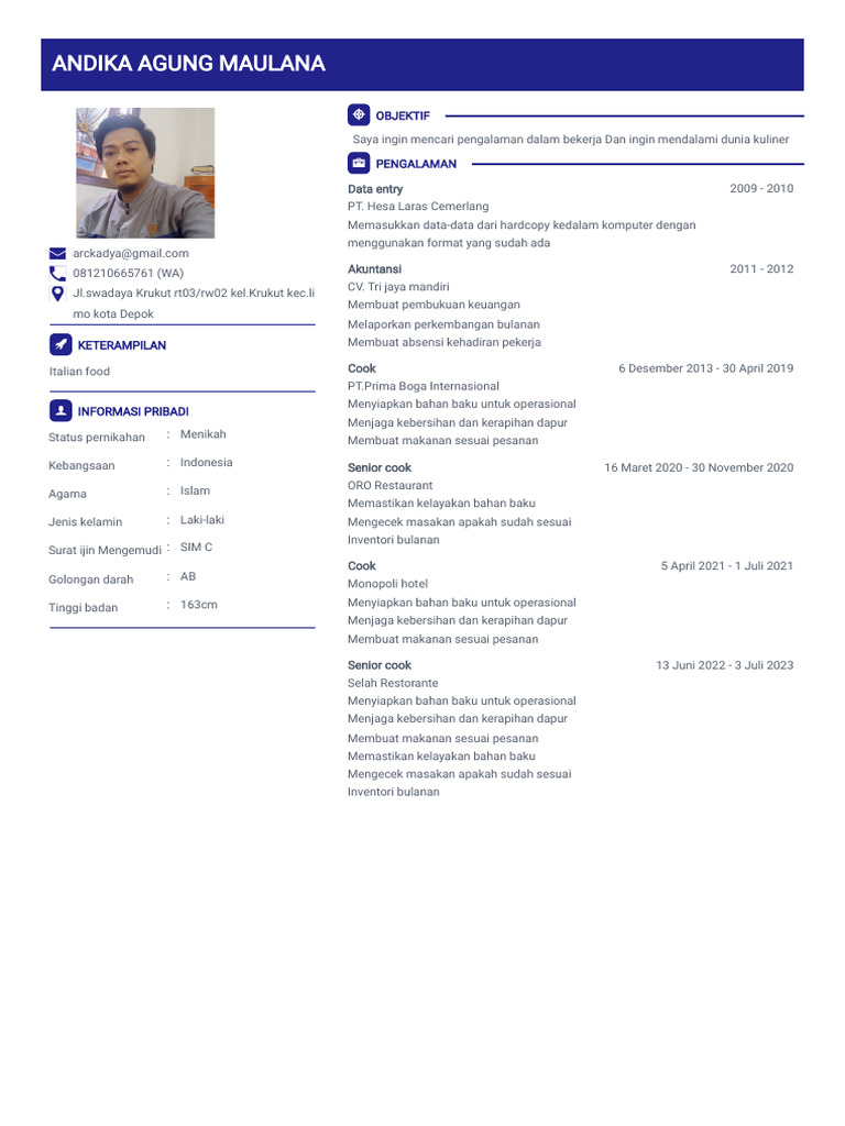 Contoh CV | PDF