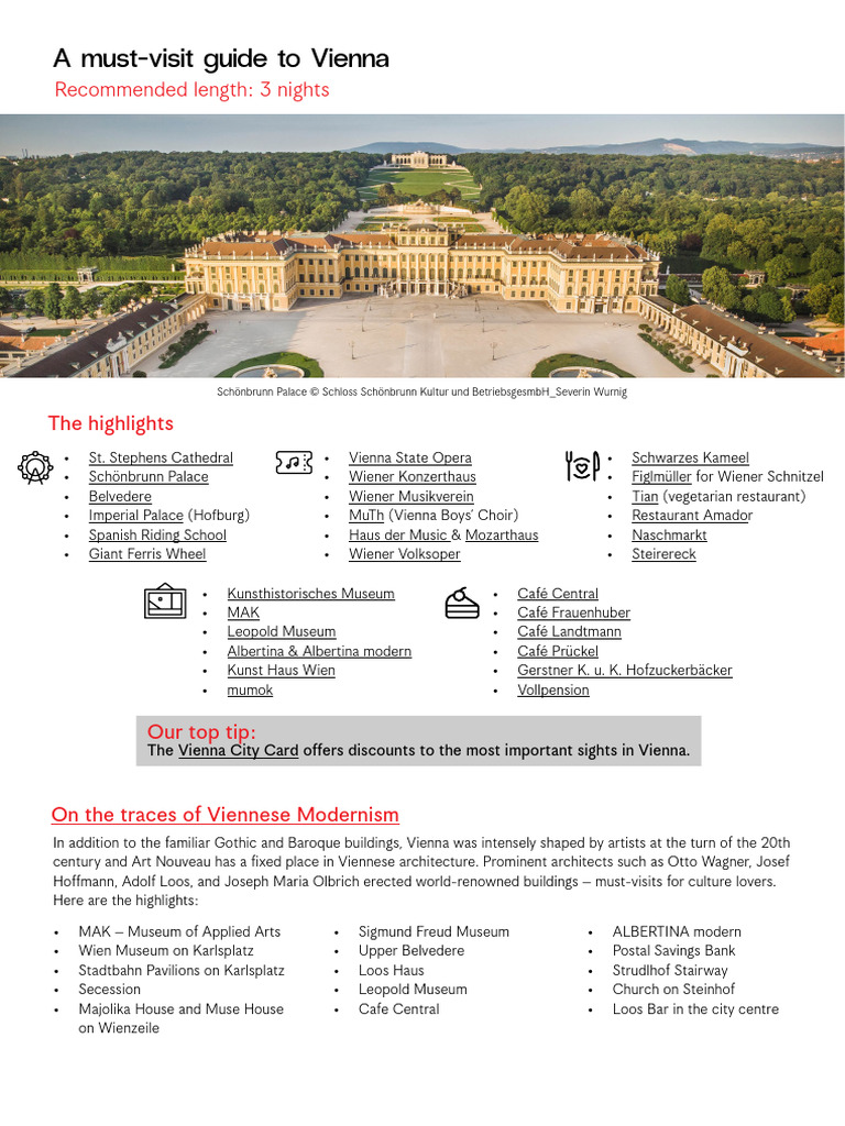 A Must-Visit Guide To Vienna | PDF | Vienna