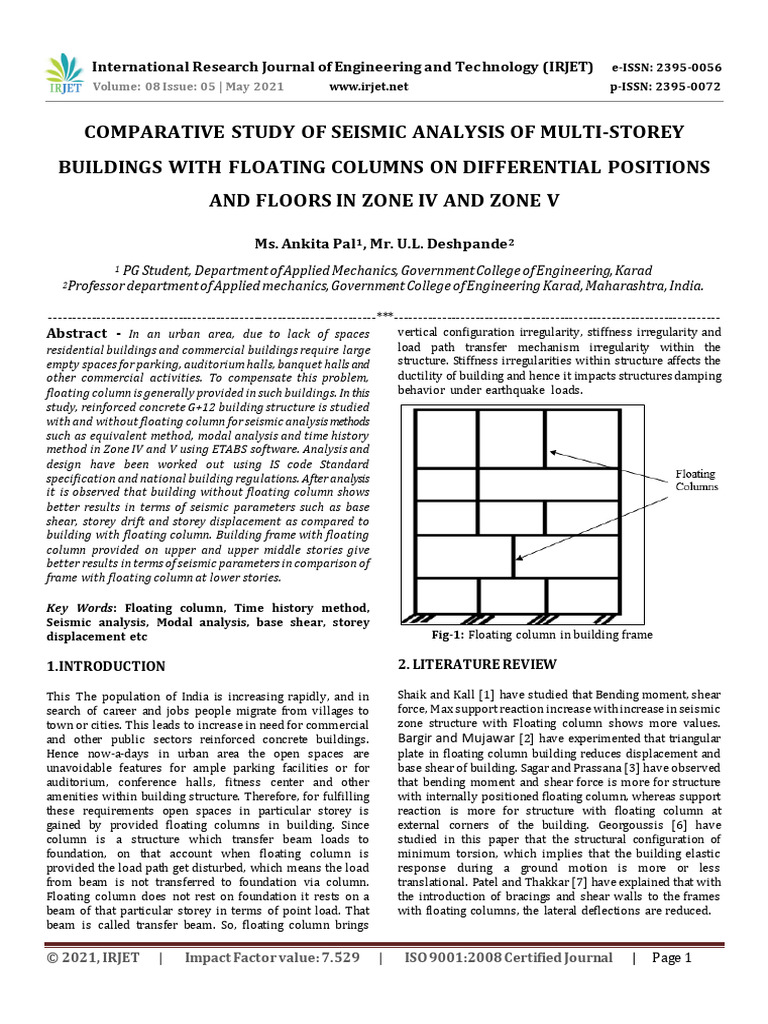 Ankita Pal Research Paper Final | PDF | Beam (Structure) | Column