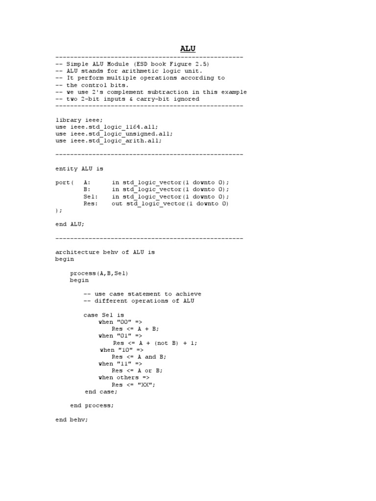 VHDL Codes | PDF | Computer Science | Areas Of Computer Science