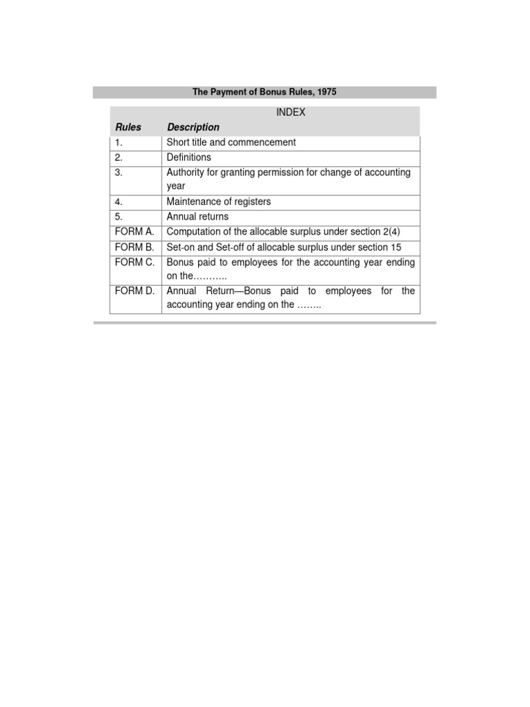 Payment of Bonus Rules | PDF | Tax Deduction | Employment