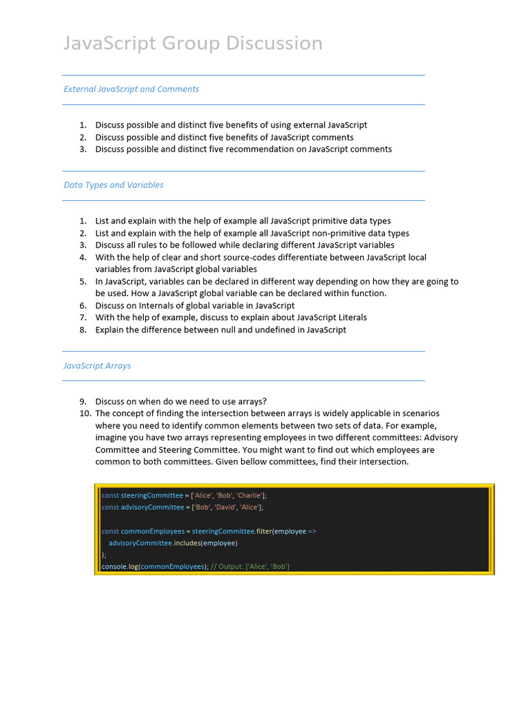 Exercises | PDF | Java Script | Data Type Exercises | PDF | Java Script | Data Type