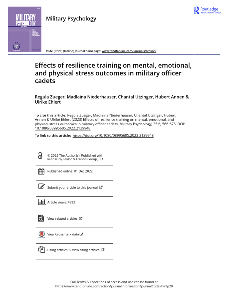 Effects of resilience training on mental emotional and physical stress ...