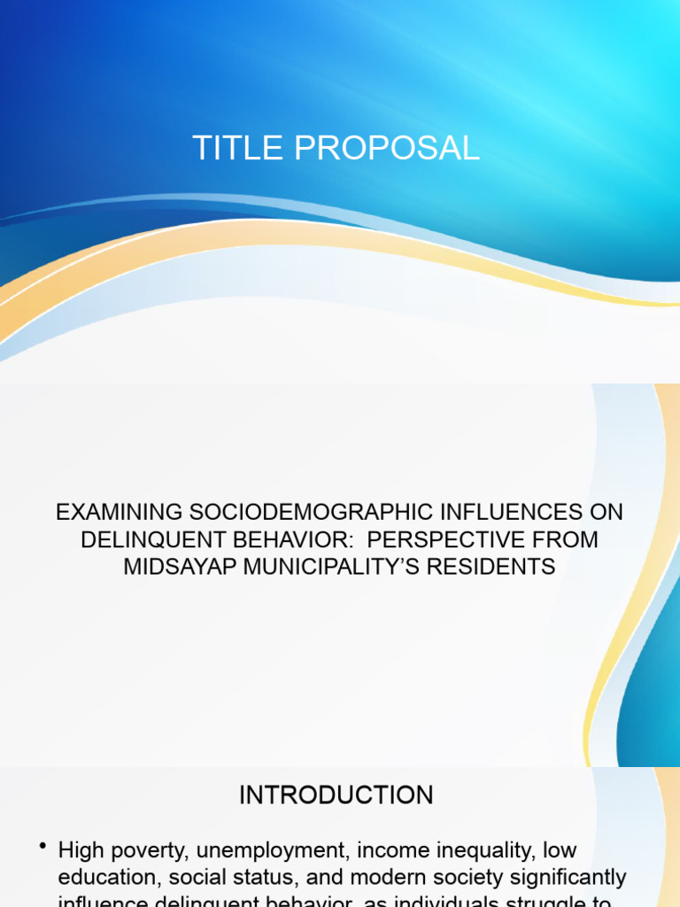 Title Proposal - PPTX Hana | PDF | Crimes | Crime & Violence