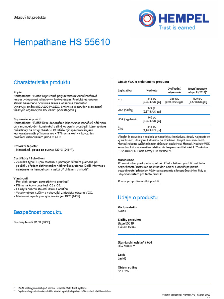 Hempathane HS 55610 | PDF