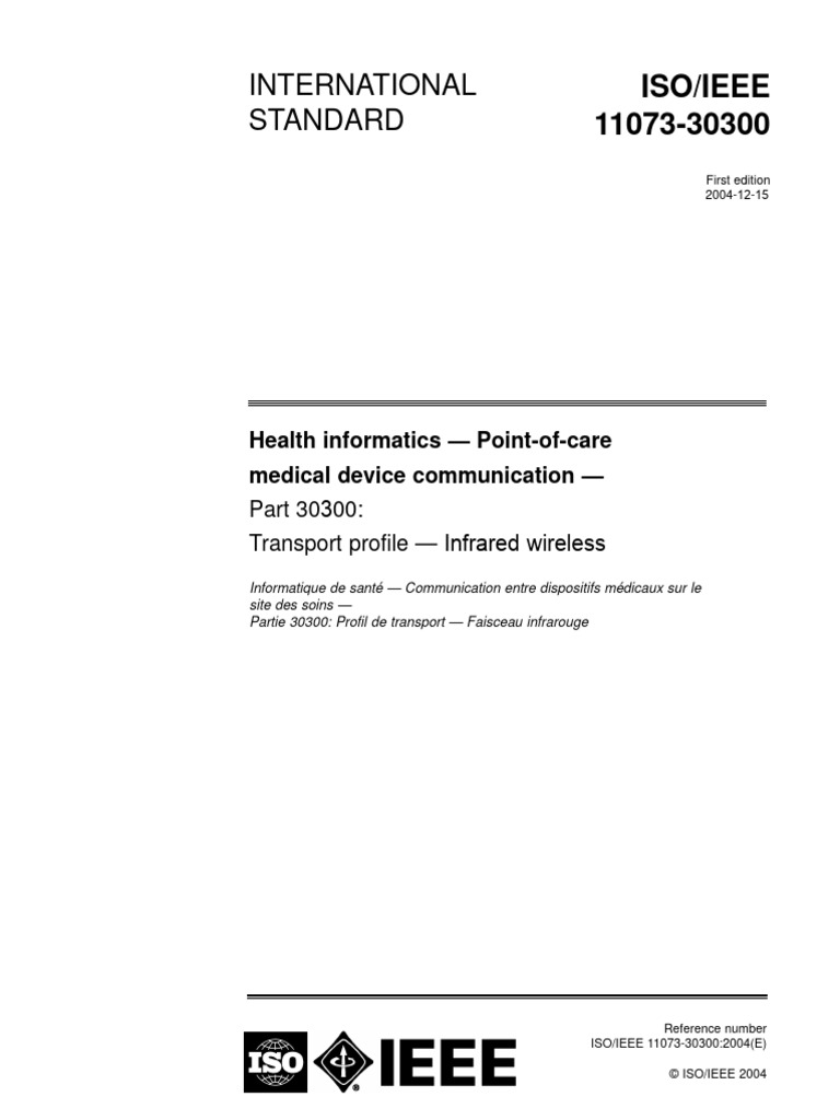 ISO IEEE 11073-30300-2004 | PDF | Computer Network | Internet Protocol ...