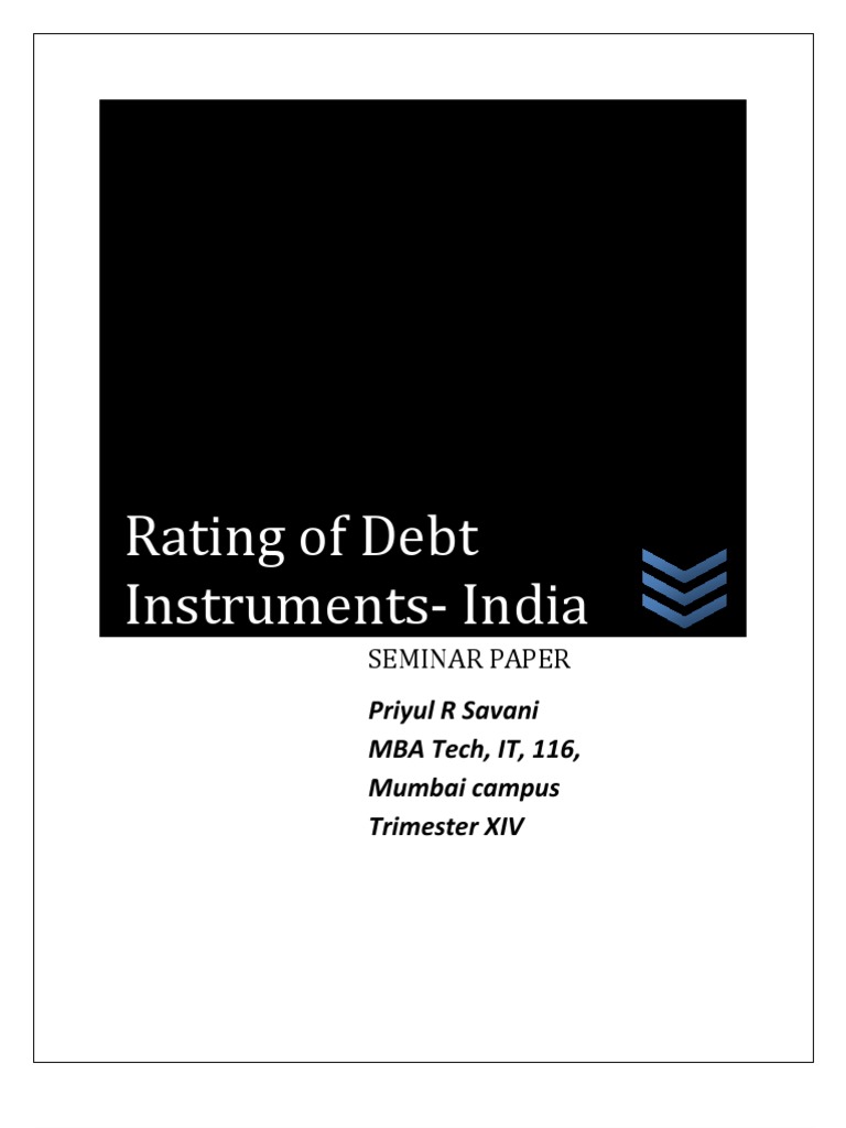 Debt Instrument Ratings in India Analysis | PDF | Credit Rating Agency ...