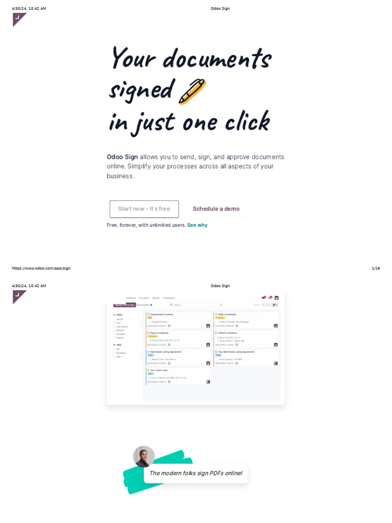 Odoo Sign | PDF | Software | Information Technology