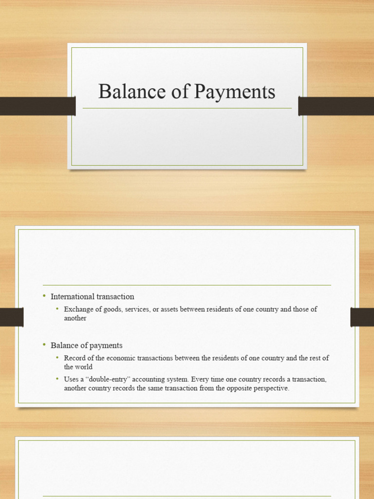 Understanding Balance of Payments Components | PDF | Exchange Rate ...