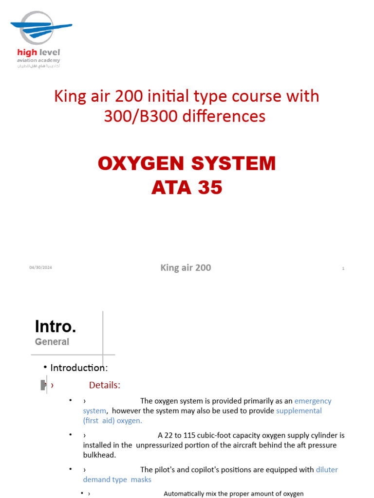 5 - ATA 35 Oxygen Systems | PDF | Aviation | Aircraft