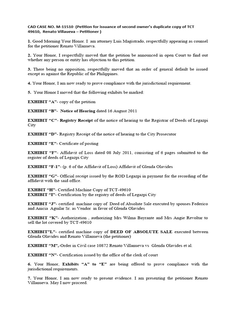 Issuance of Second Owner | PDF | Lawsuit | Deed