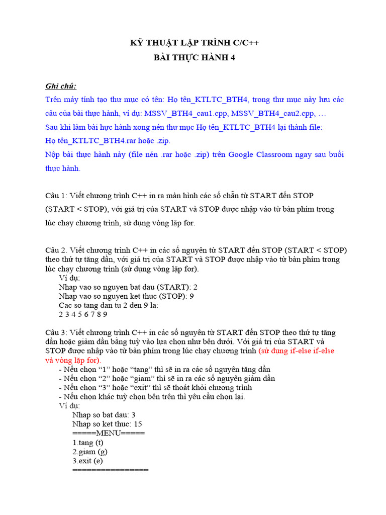 4.bai TH4 - Ky Thuat Lap Trinh C | PDF